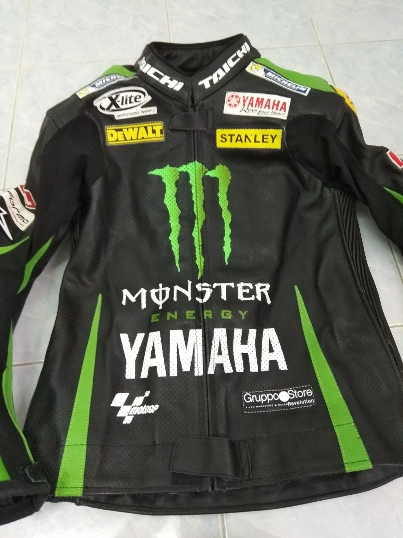 Monster Yamaha Motorcycle Leather Racing Jacket, Sports Equipment ...