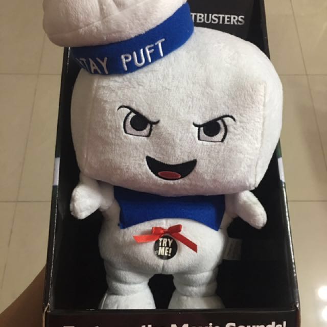 Original Ghostbusters Deluxe Stay Puft Talking Plush Toy, Hobbies ...