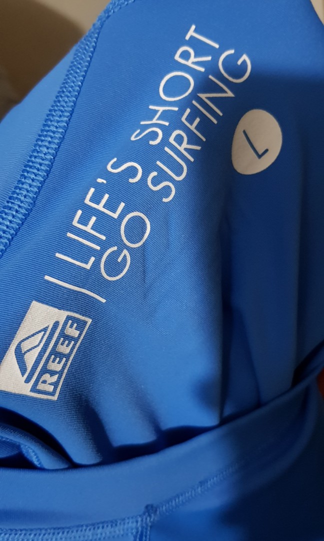 Reef Rash Guard short sleeve, Women's Fashion, Swimwear, Rash guard on ...