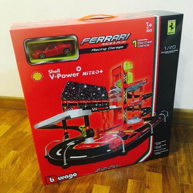 Shell Ferrari Racing garage, Hobbies & Toys, Toys & Games on Carousell