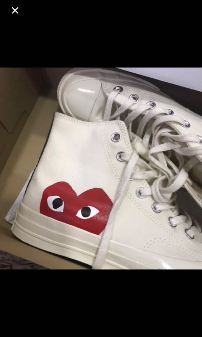 Converse x CDG High Cut White (FAST DEAL), Men's Fashion, Footwear ...
