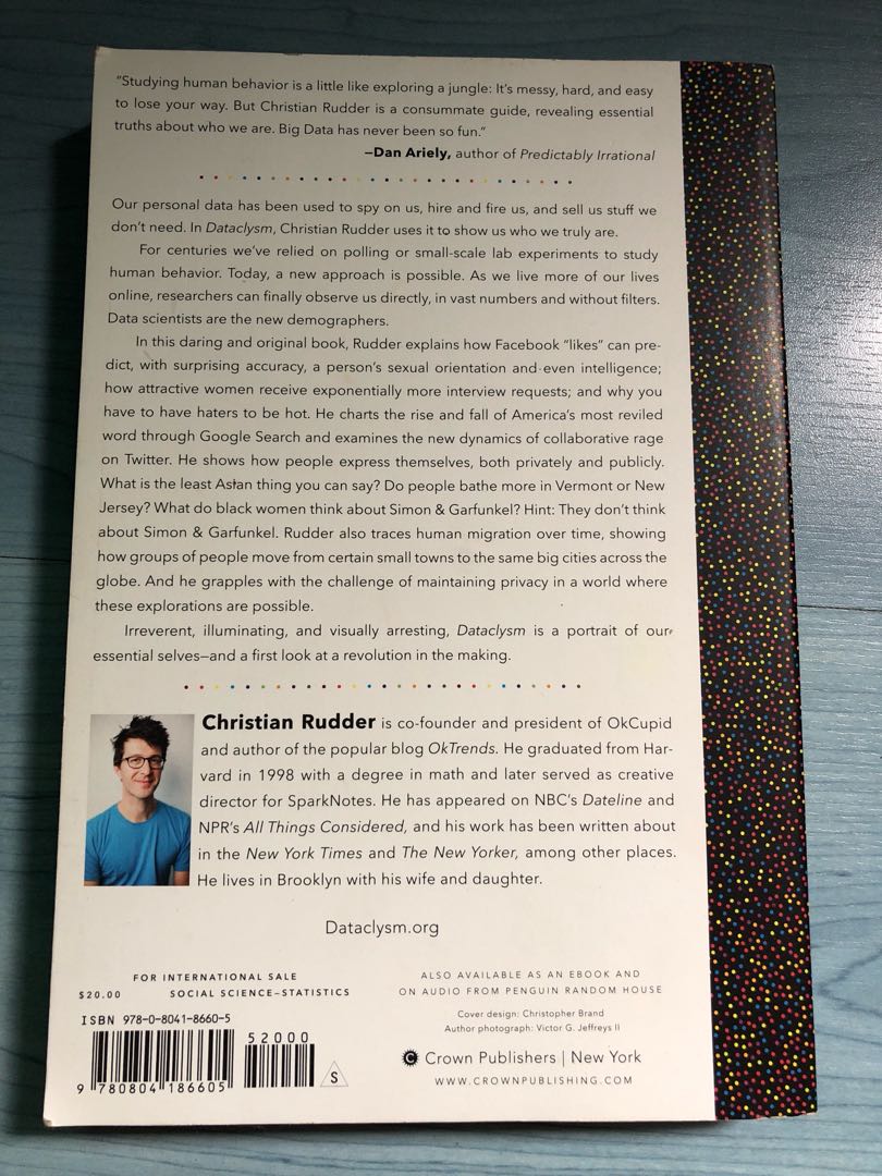 Dataclysm (Who We Are), Hobbies & Toys, Books & Magazines, Fiction ...