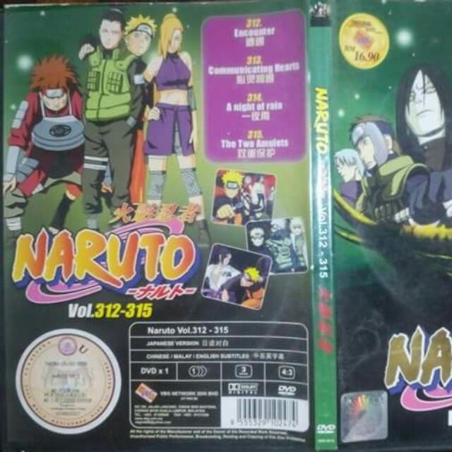 DVD Judul : NARUTO VOL: 312-315 Japanese version Chinese/ Malay ...