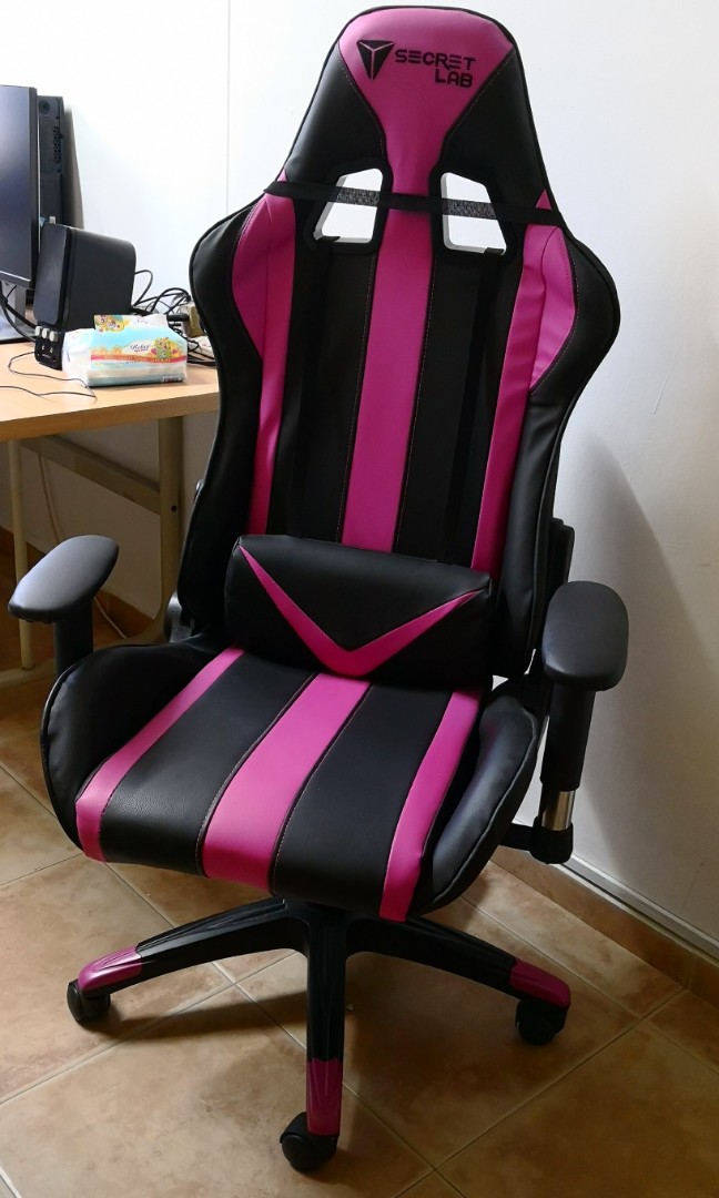 Gaming Chair Secret Lab Throne (pink), Furniture & Home Living ...