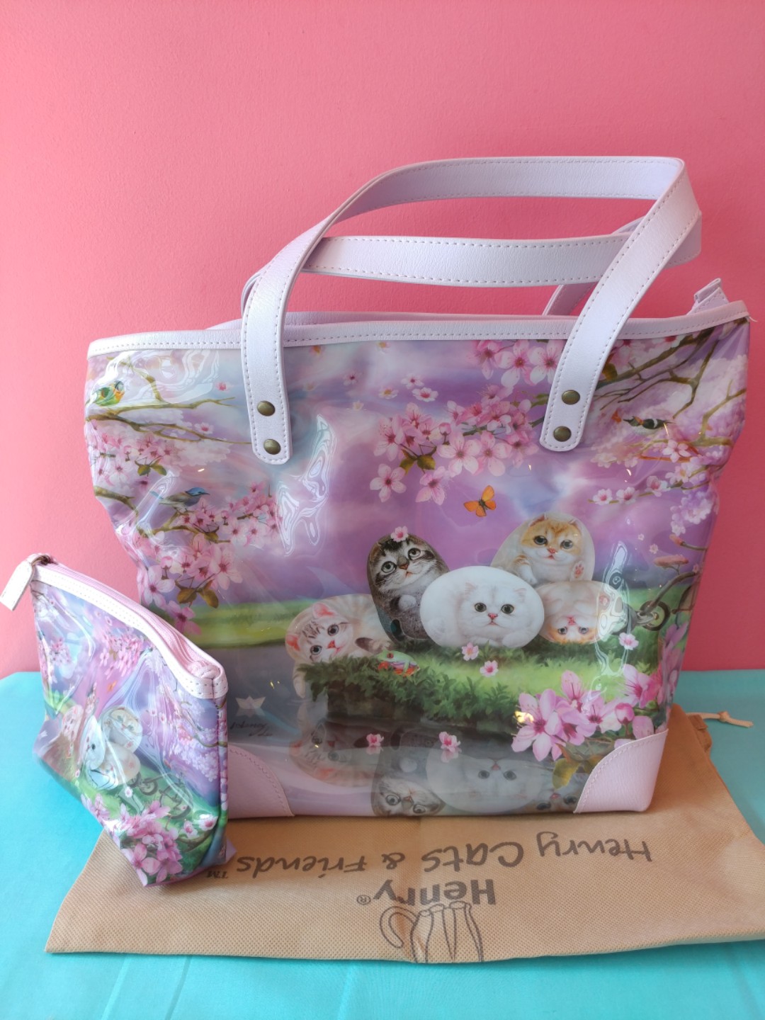Henry Cats & Friends taiwan shoulder tote bag hello kitty sanrio san-x ...