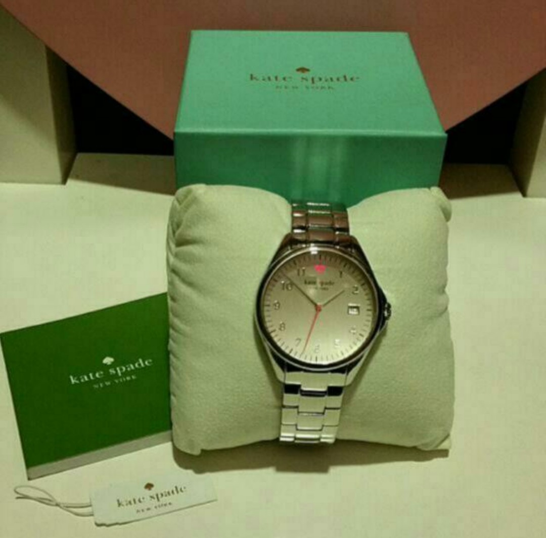 Kate Spade Watch, Silver, Luxury, Watches on Carousell
