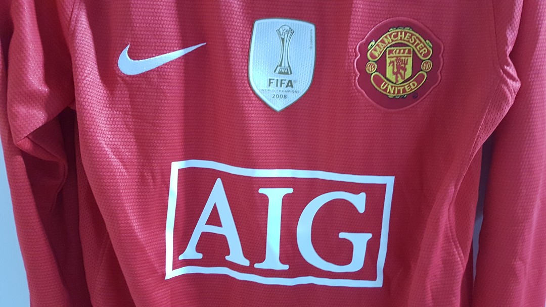 Manchester United 08/09 UCL 7 Ronaldo Jersey with UCL Champions patch ...