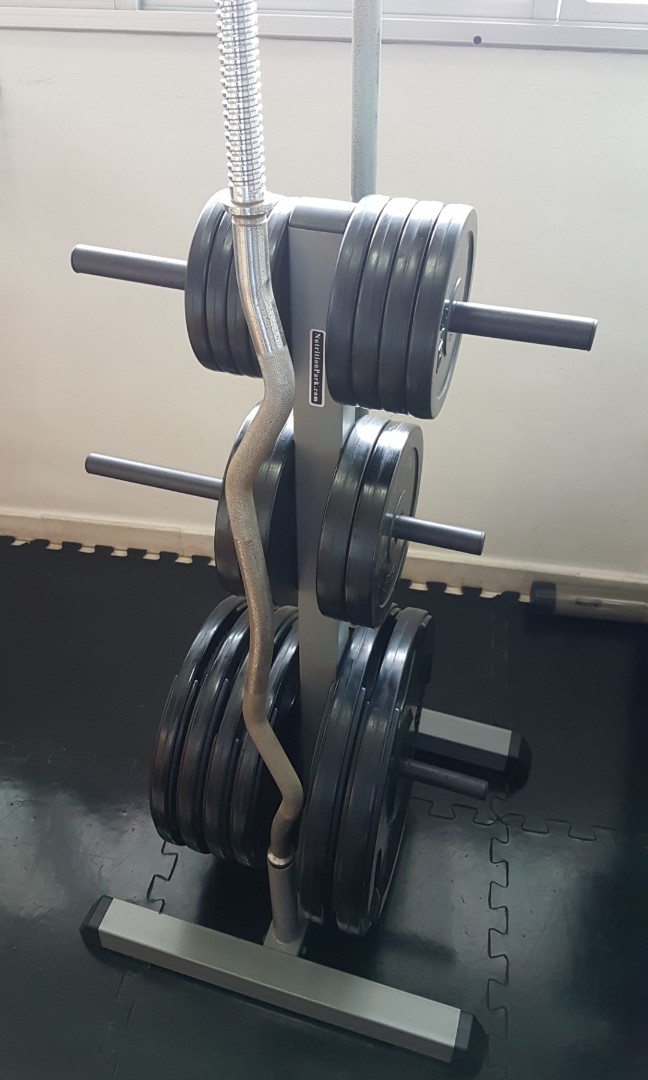 Weights and Bar Holder (weights & bars not included). Asking price ...