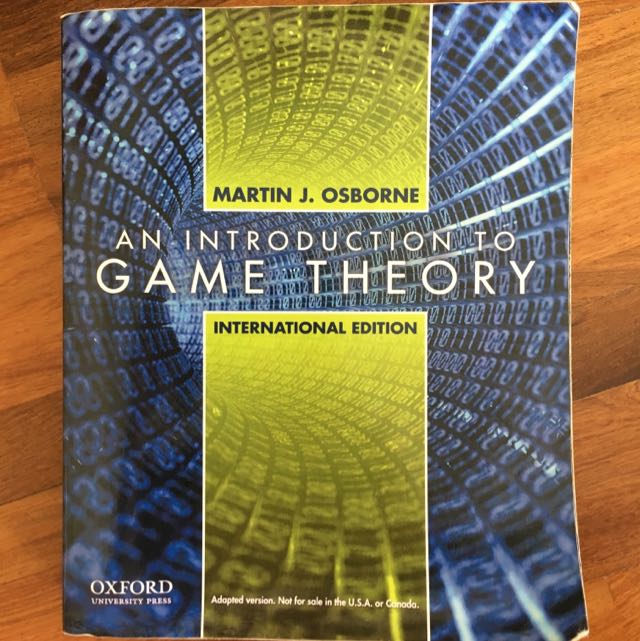 An Introduction To Game Theory, Hobbies & Toys, Books & Magazines ...
