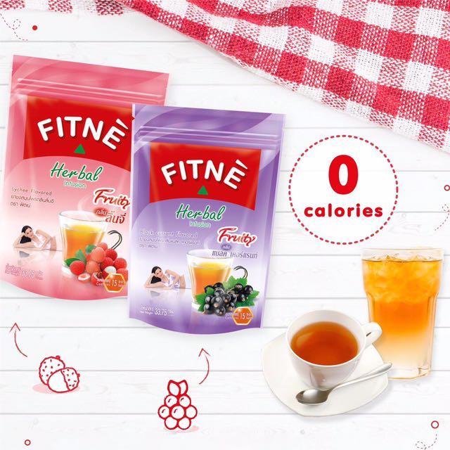 FITNE Herbal Infusion Fruity Tea Lychee Flavored, Health & Nutrition ...