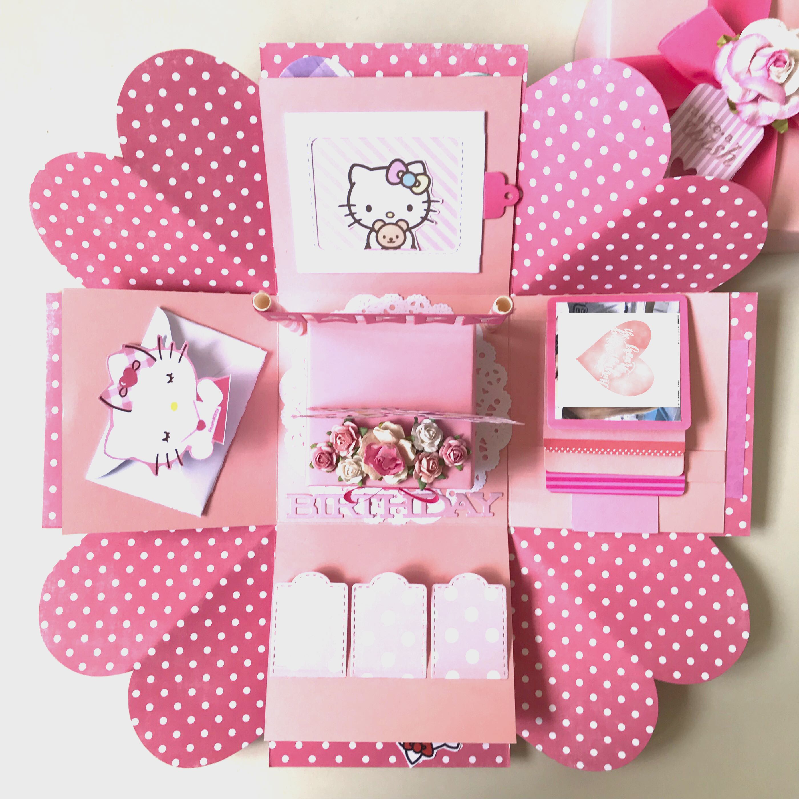 Happy 22nd Birthday hello kitty Explosion Box card, Hobbies & Toys ...