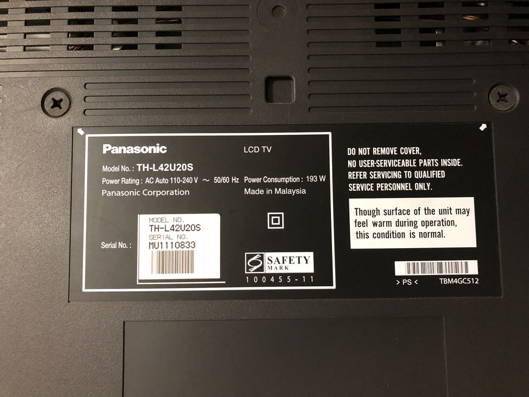 Panasonic TH-L42U20s Full HD 42" Multi-System LCD TV, TV & Home ...