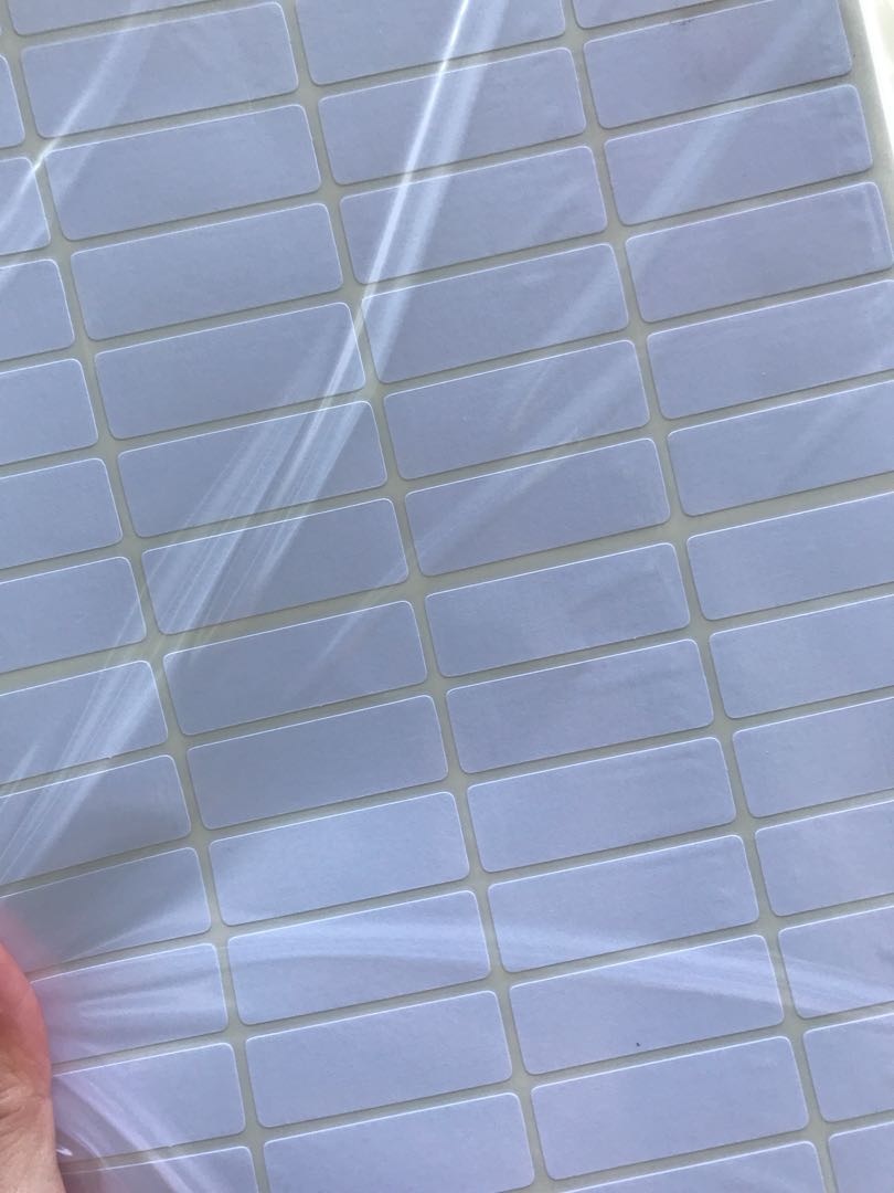 Plain name sticker labels, Hobbies & Toys, Stationery & Craft ...