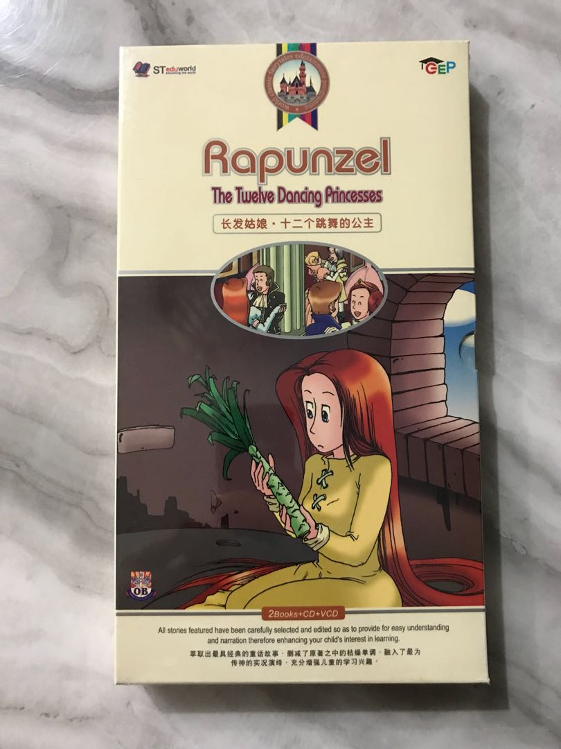 Rapunzel VCD + CD + 2 books, Hobbies & Toys, Books & Magazines, Fiction ...