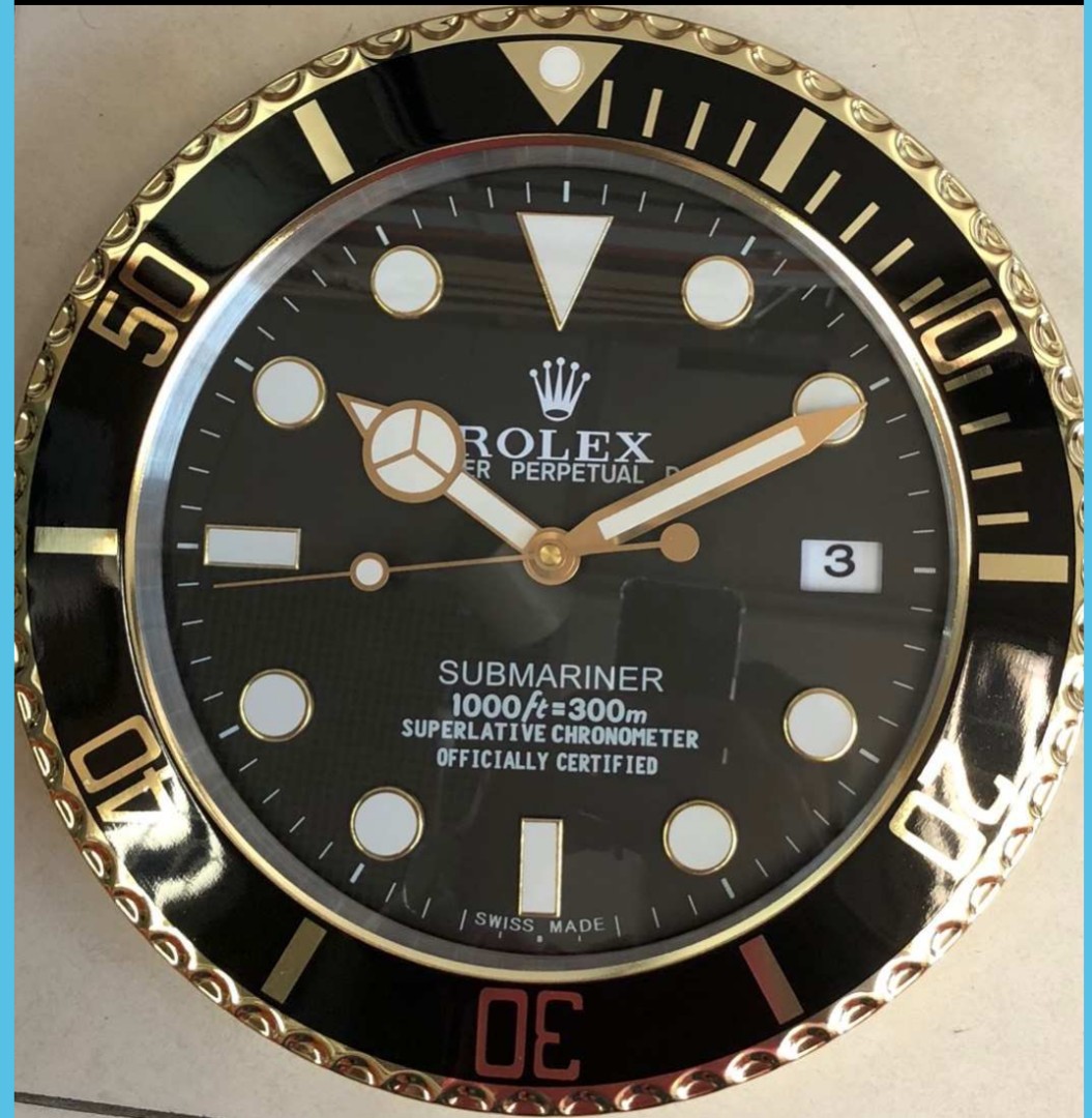 Rolex jam dinding, Luxury, Watches on Carousell