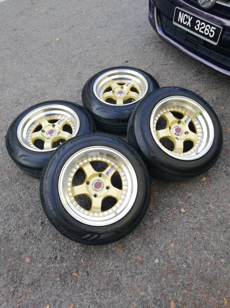 Rotiform 15 inch sports rim persona tyre 70%. Main gasing dengan kucing ...