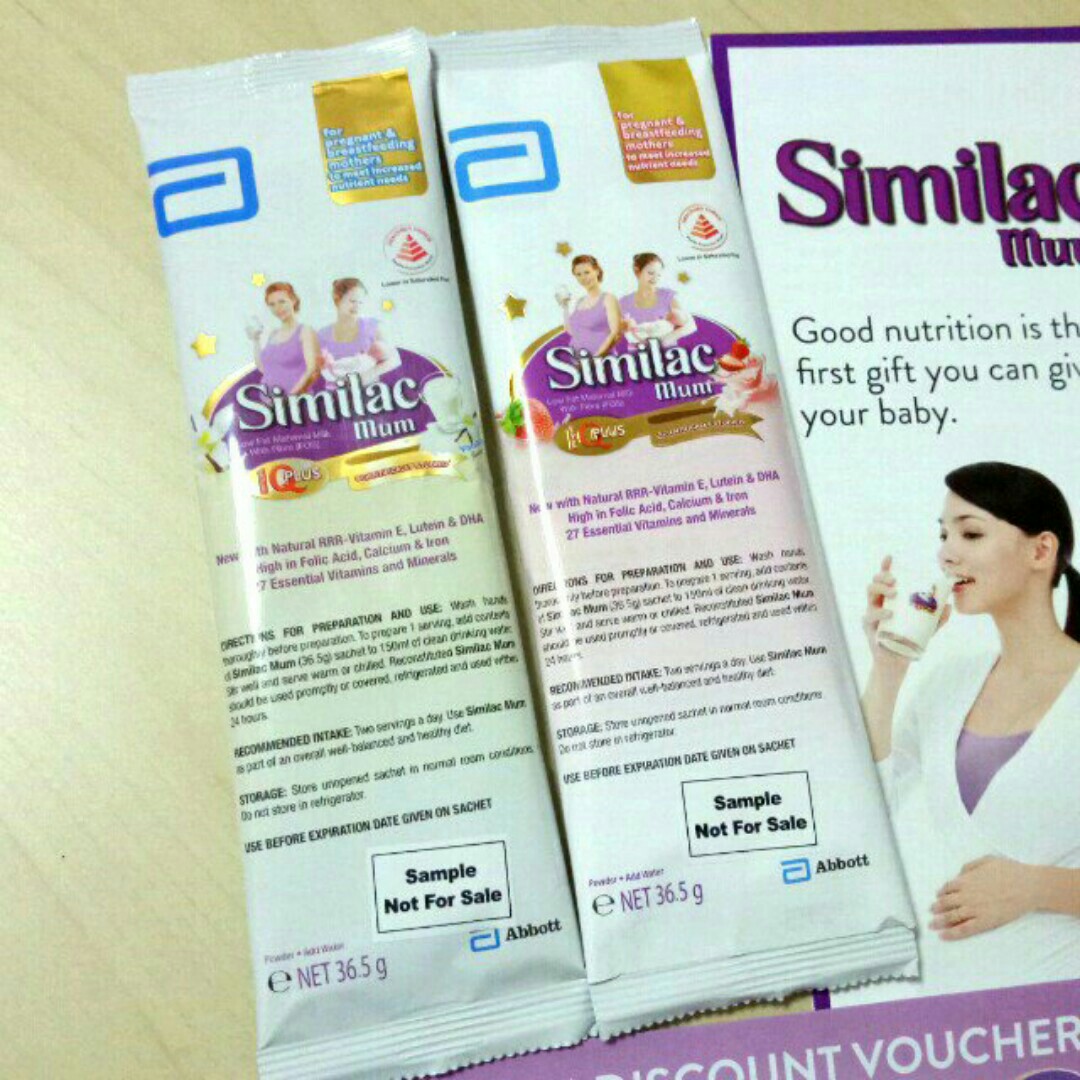 Similac Mum Milk Powder Set Vanilla Strawberry Yogurt 36.5g Sachet 2 ...