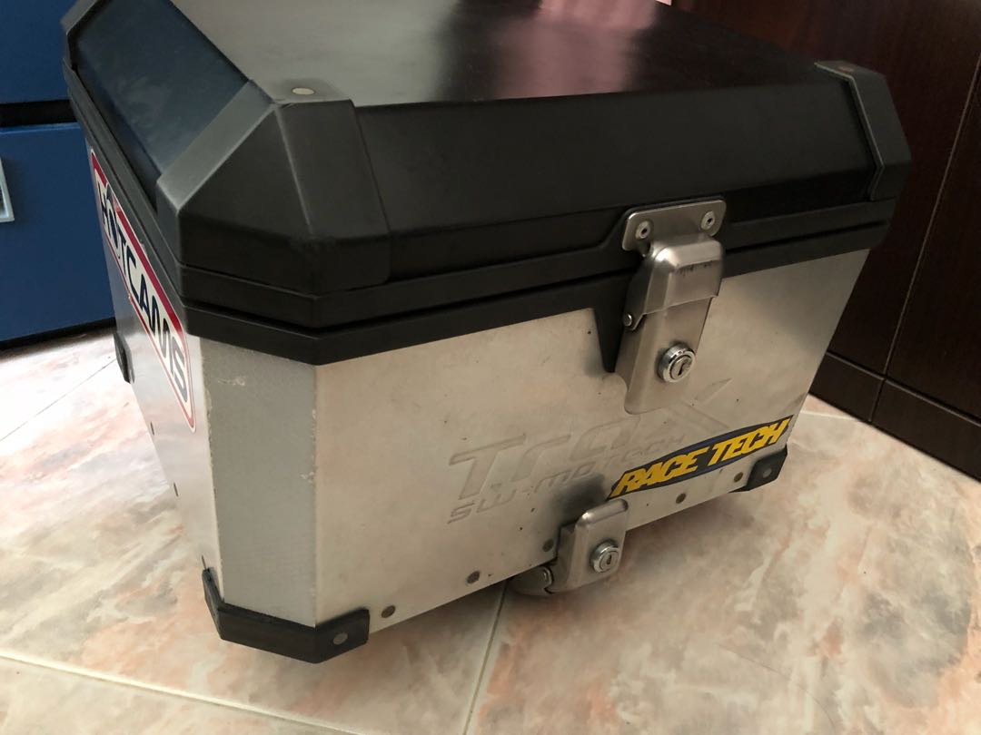 Trax box with drz bracket, Motorcycles, Motorcycle Accessories on Carousell