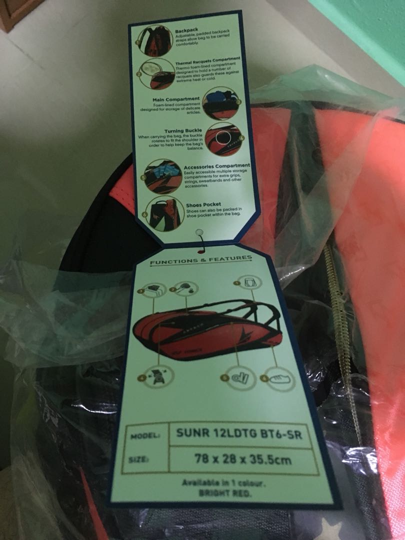 Yonex Badminton Lin dan bag, Sports Equipment, Sports & Games, Racket ...