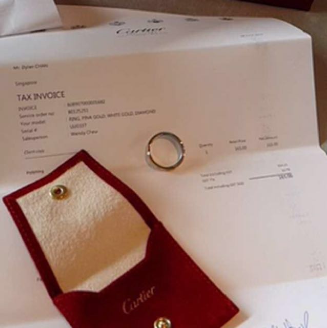 Cartier Leve Ring Diamond Paved, Luxury, Accessories on Carousell