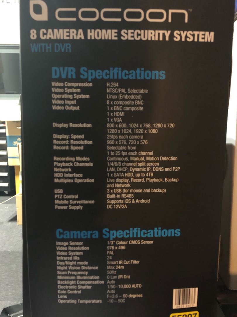 Cocoon 8 Camera Home Security System With DVR Free Mobile App ...