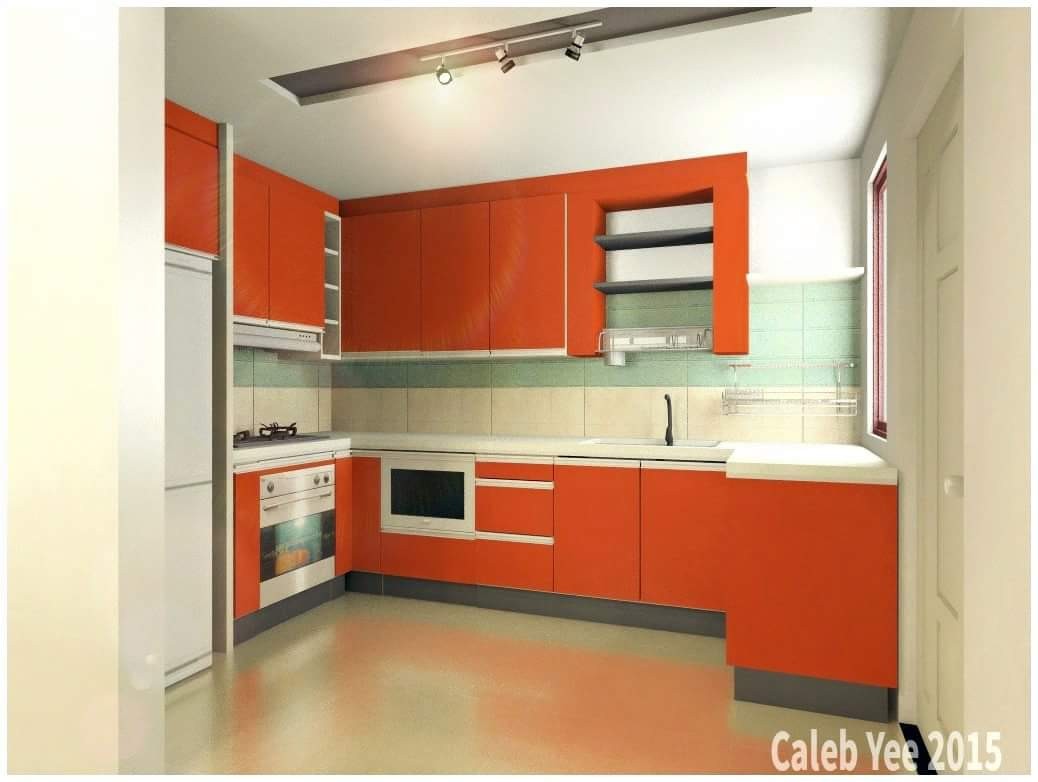 Custom Maica Red Kitchen Cabinet, Furniture & Home Living, Furniture ...