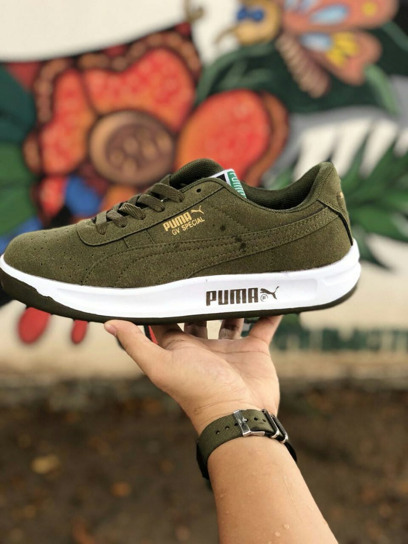 PUMA OLIVE GREEN, Men's Fashion, Footwear, Sneakers on Carousell