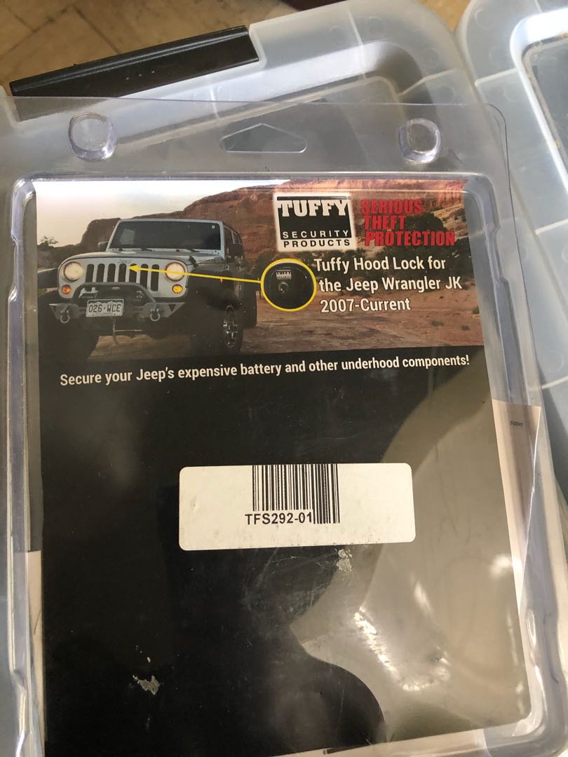 Tuffy hood lock for jeep wrangler jk, Car Parts & Accessories on Carousell