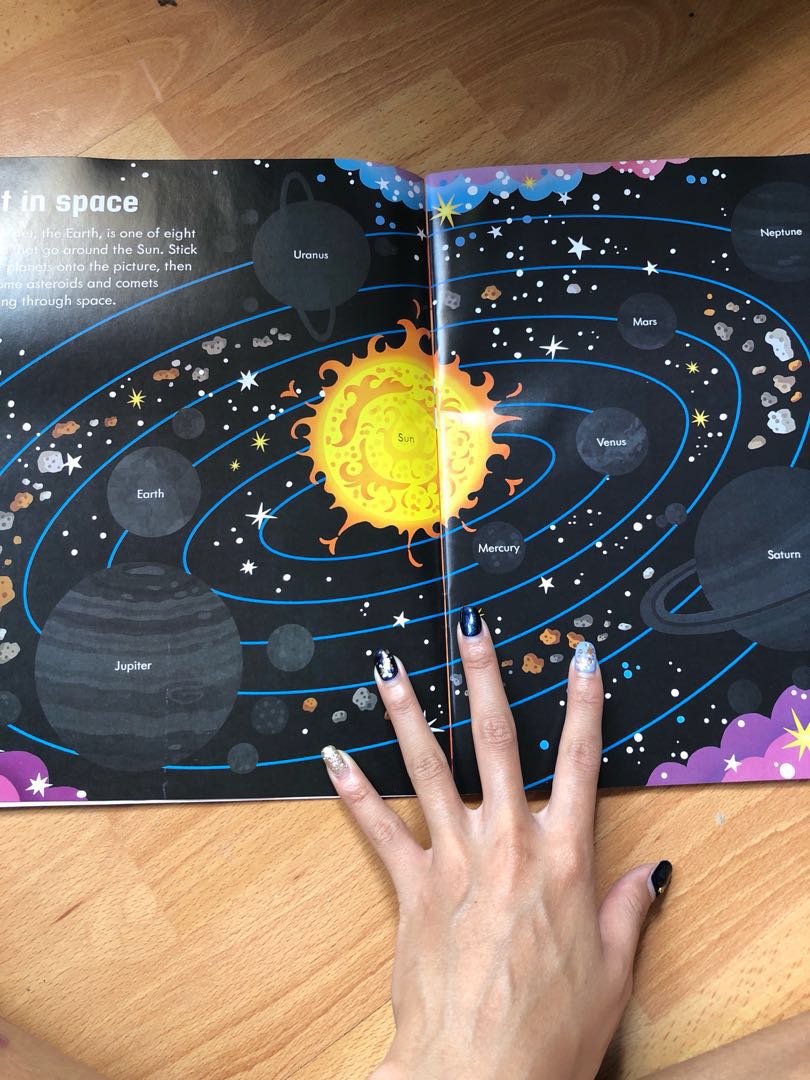 Usborne Space Sticker Book, Hobbies & Toys, Books & Magazines, Children ...