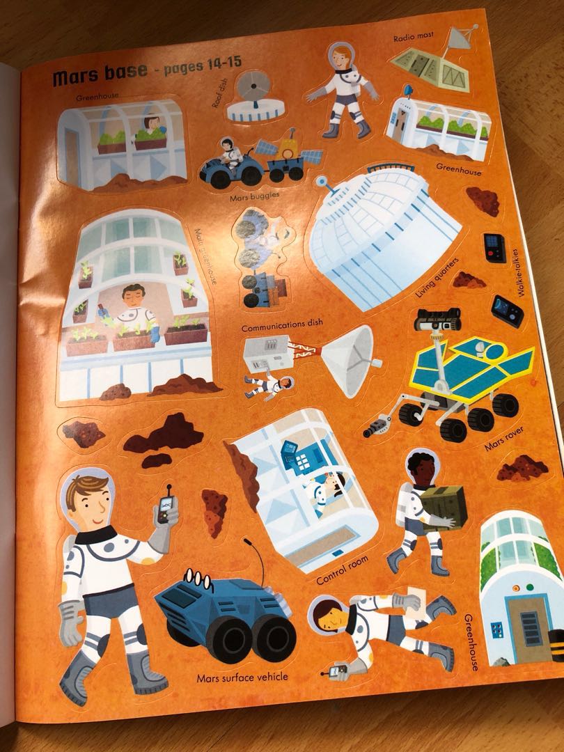 Usborne Space Sticker Book, Hobbies & Toys, Books & Magazines, Children ...