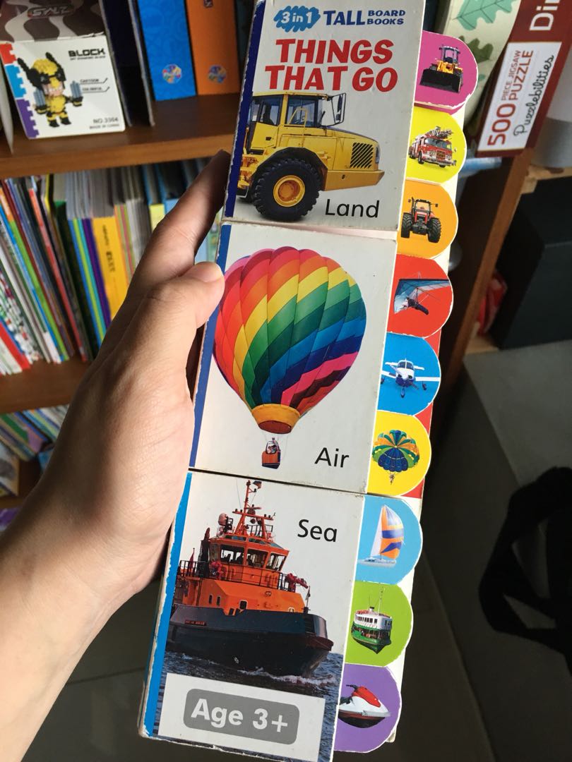 3 in 1 Tall Board Book - Things that go, Babies & Kids, Going Out ...