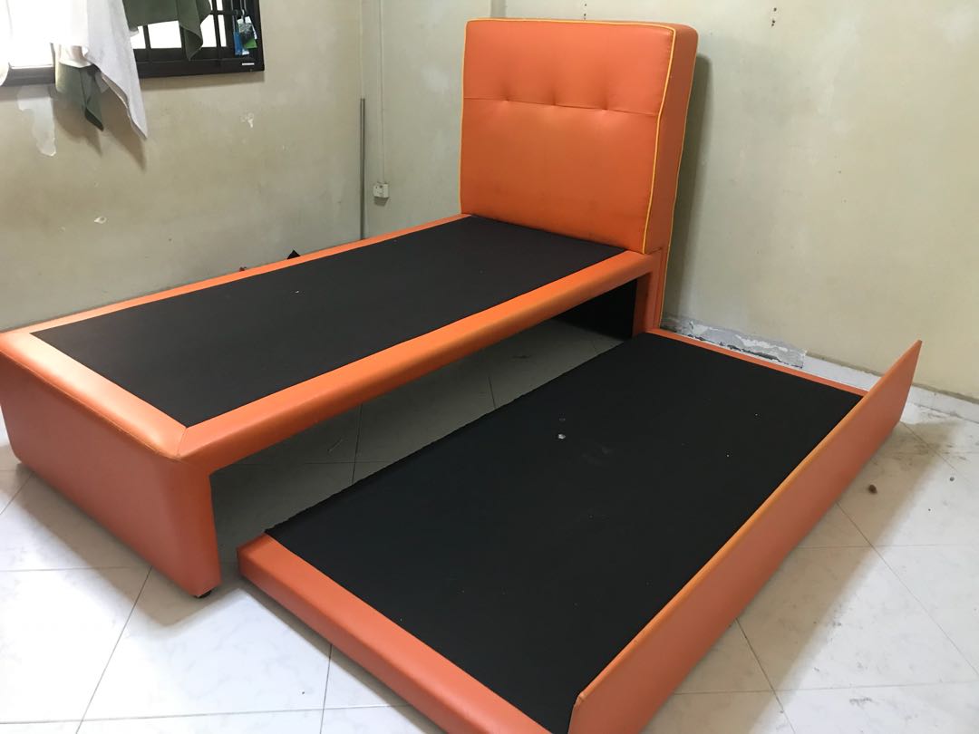 Double single bed frame, Furniture & Home Living, Furniture, Bed Frames ...