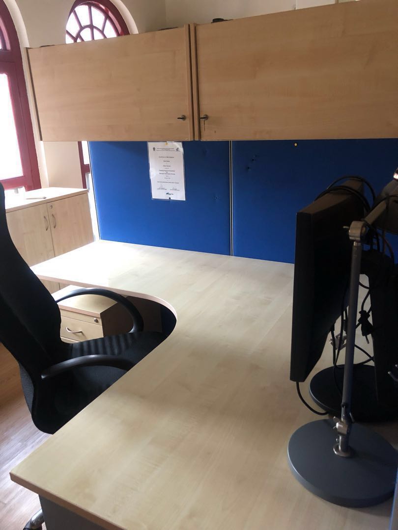 Office workstation with storage, Furniture & Home Living, Furniture ...