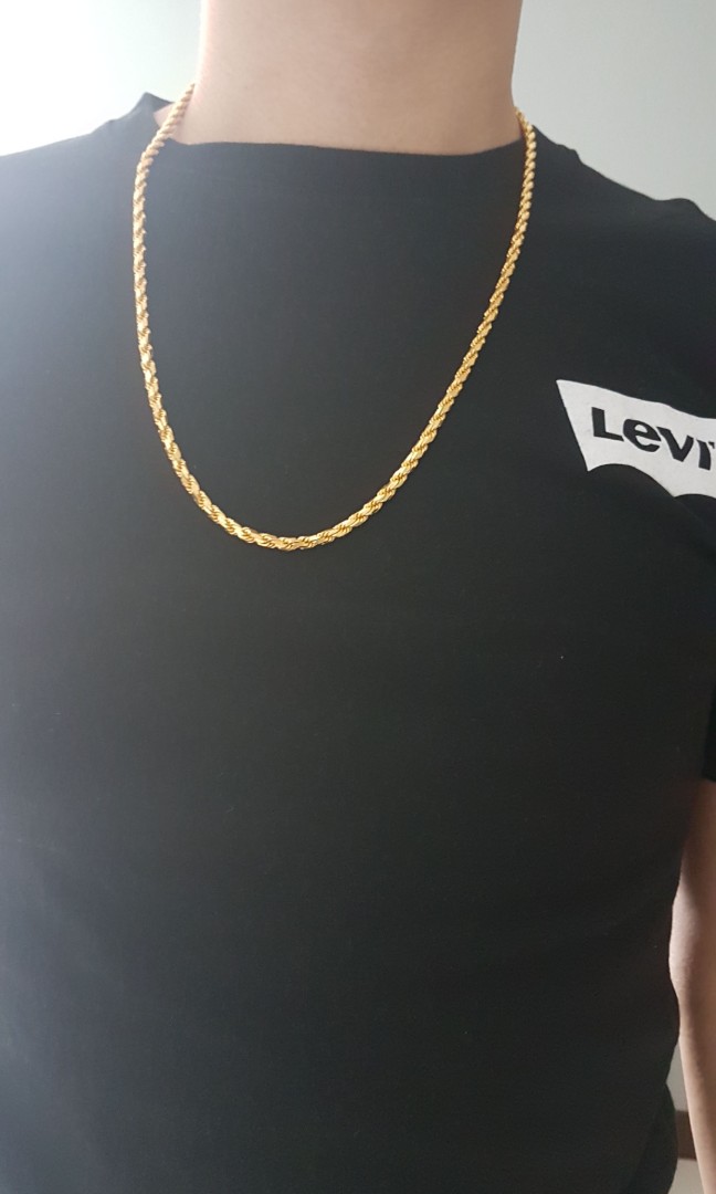 73.5g $56/Gramm (916) gold rope, Luxury, Accessories on Carousell
