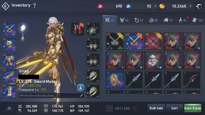 Giran Lineage 2 revolution 1.825m CP sword muse(swordsinger), Video ...