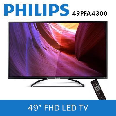 Philips 49PFA4300 49" LED TV. FULL HD 1920 x 1080. PSB Safety Mark ...