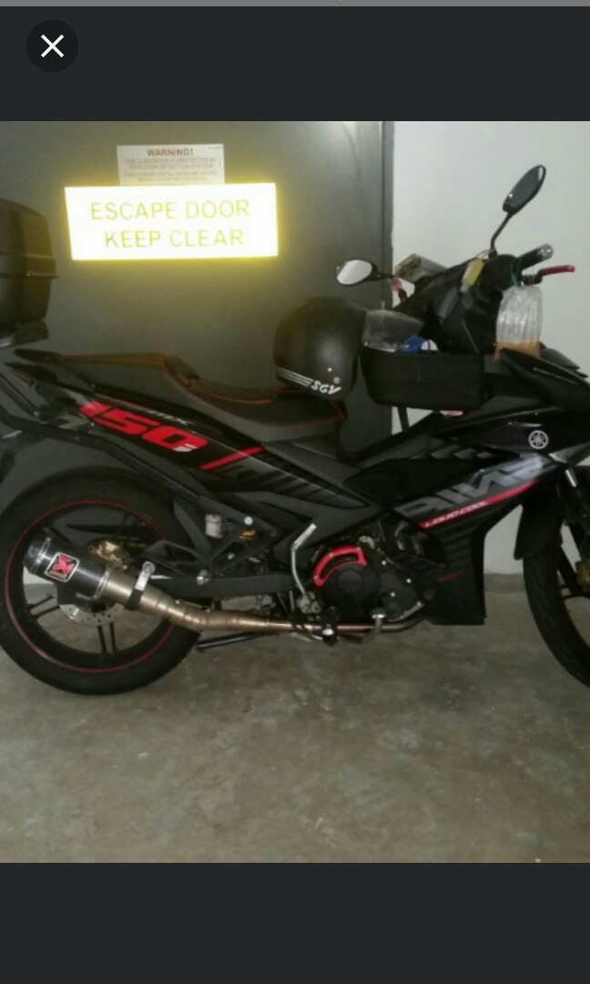 RARE Full set akra Gp M1 pipe for sniper 150, Motorcycles, Motorcycle ...