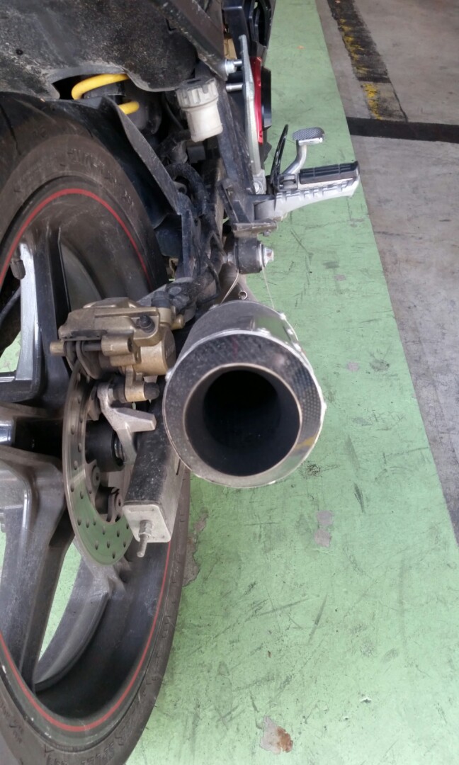 RARE Full set akra Gp M1 pipe for sniper 150, Motorcycles, Motorcycle ...