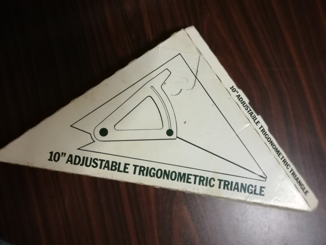 10" Adjustable Trigonometry Triangle, Everything Else on Carousell