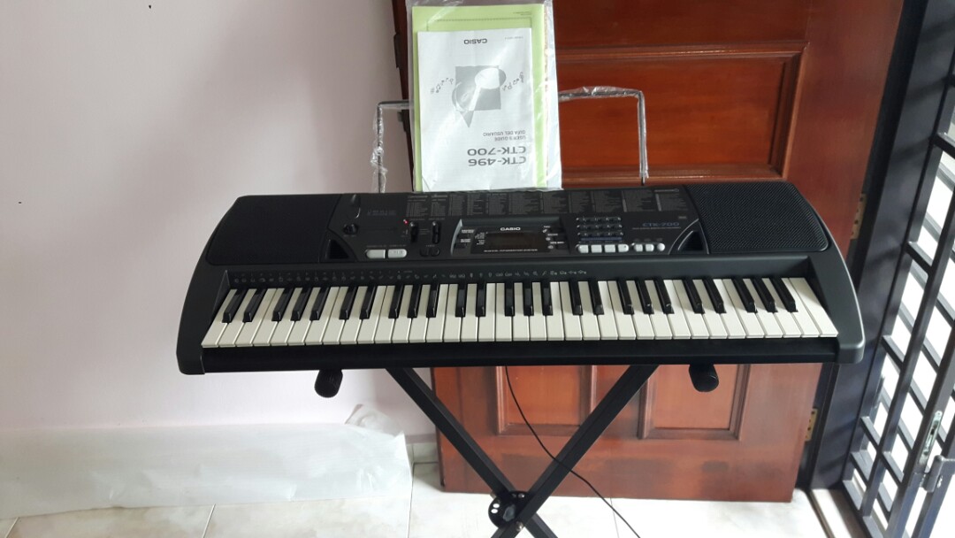 Casio CTK-700 61-Key Keyboard: Mic Input + Power Supply + Stand, Hobbies & Toys, Music & Media ...