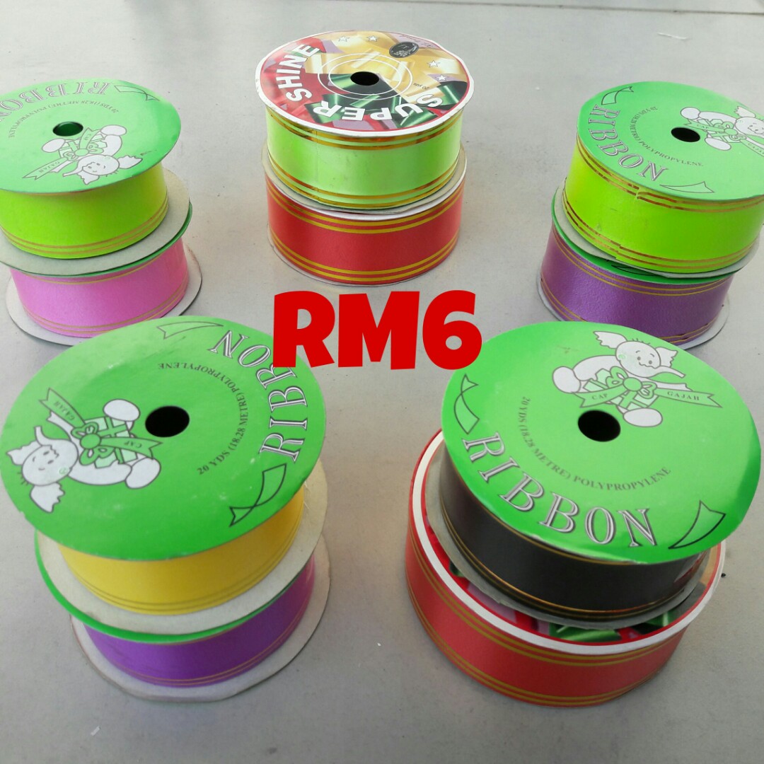 Fancy / Shiny Ribbon 4cm (Jumbo Set of 2), Hobbies & Toys, Stationery ...