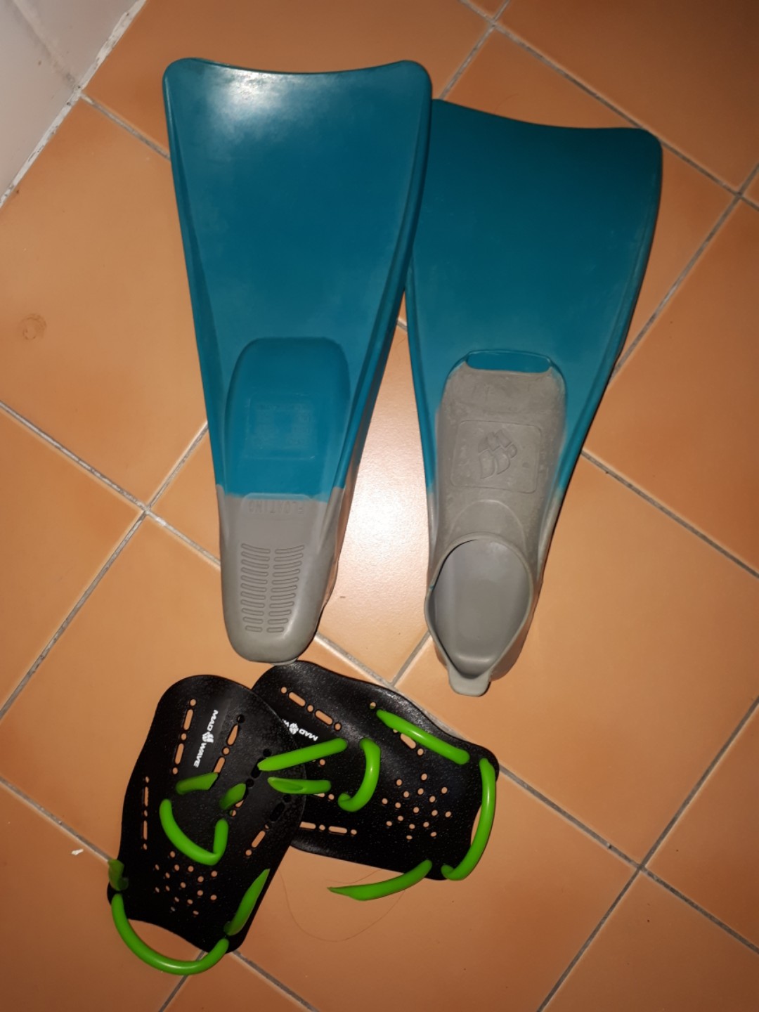 Kids flipper and hand paddle, Sports Equipment, Sports & Games, Water ...