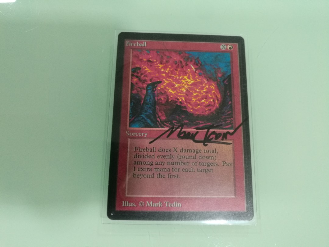 MTG Beta Fireball, Signed Mark Tedin, Hobbies & Toys, Toys & Games on ...
