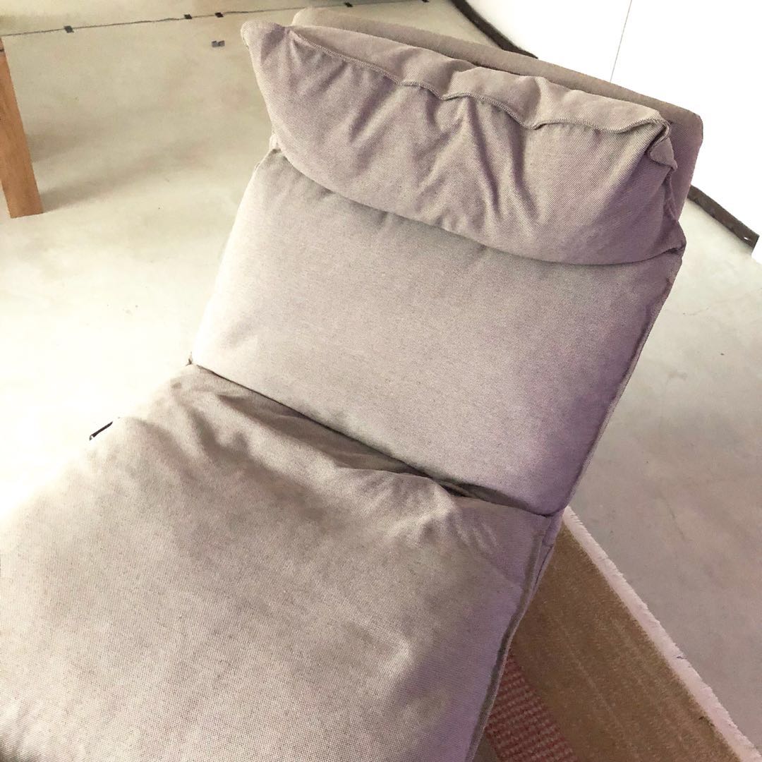 Muji lounge chair with ottoman/ high back reclining sofa., Furniture ...