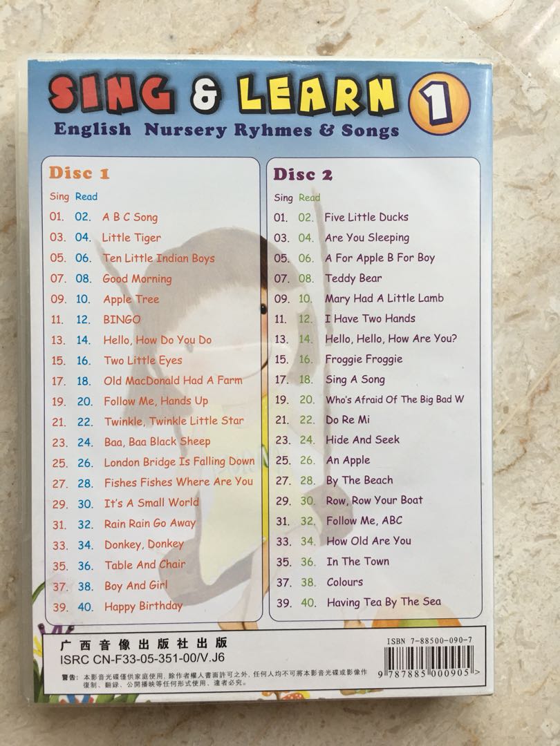 Sing & learn English Nursery Rhymes & Songs, Hobbies & Toys, Music ...