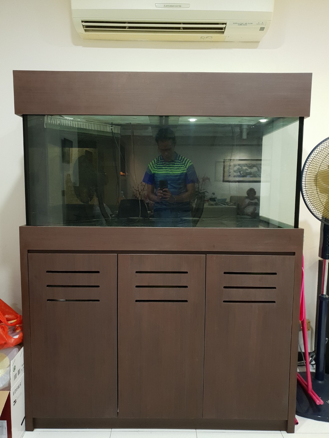 4ft by 2.5ft by 2.5ft Fish Tank with Sump/Cabinet, Pet Supplies, Homes ...