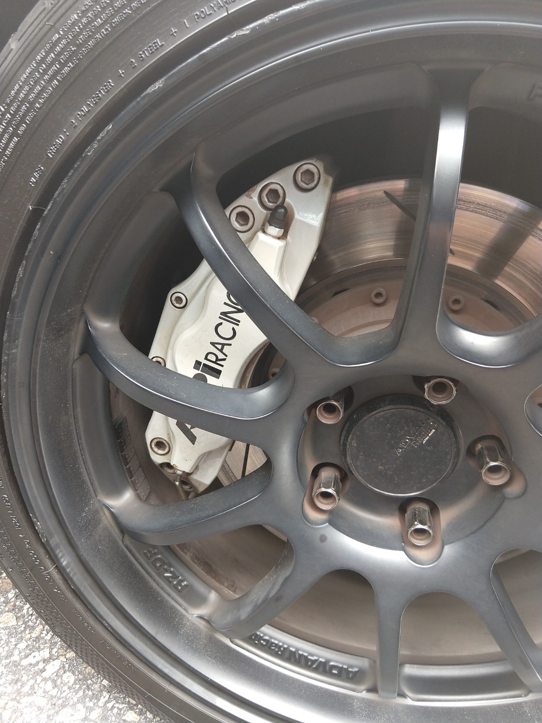 Api racing 6 pot and 4 pot brake and advan forge rim up for sale, Car ...