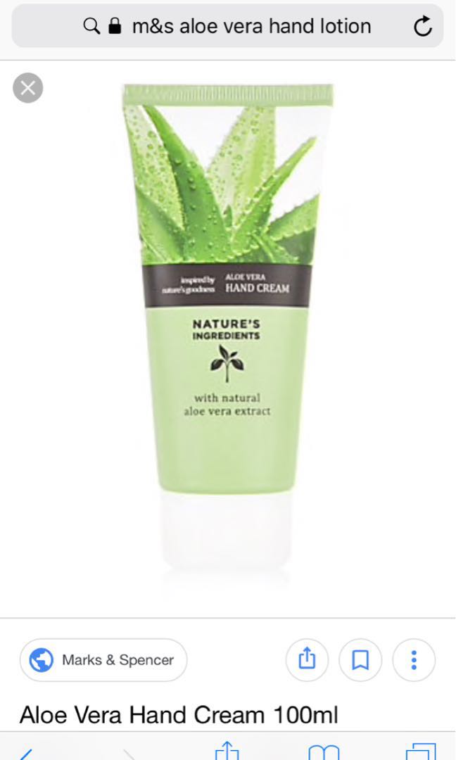 M&S brand new Aloe vera hand cream, Beauty & Personal Care, Bath & Body ...