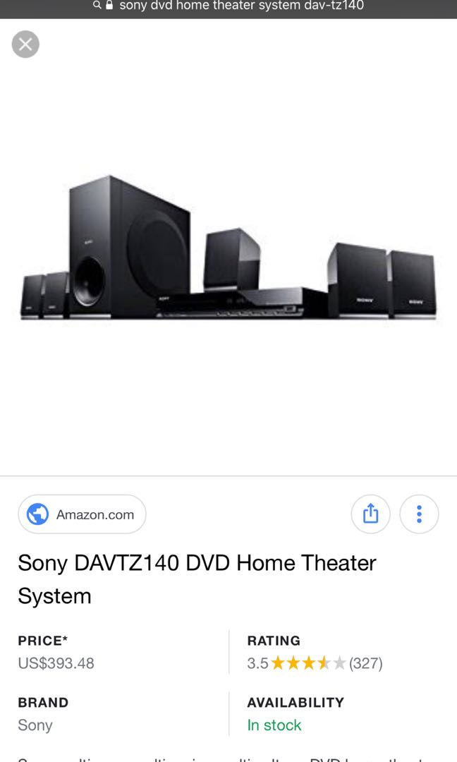 Sony DVD Home Theater System, Audio, Soundbars, Speakers & Amplifiers ...