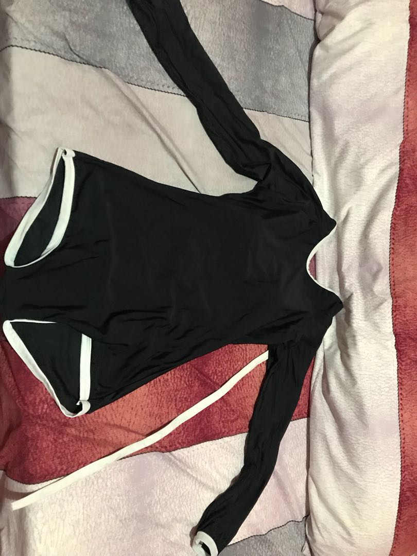 Backless one-piece rashguard, Women's Fashion, Swimwear, Rash guard on ...